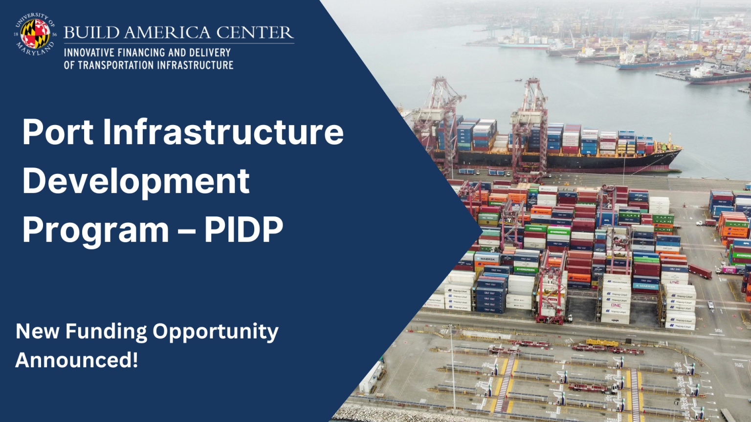 Notice of Funding Opportunity: Port Infrastructure Development Program ...